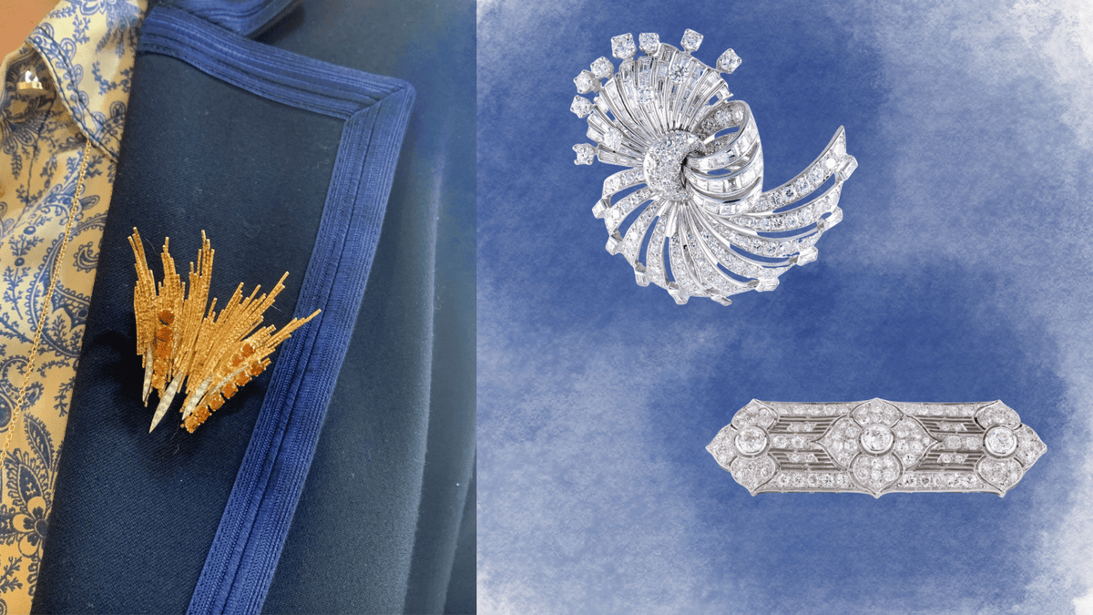 The great return of the brooch for men - 58 Facettes