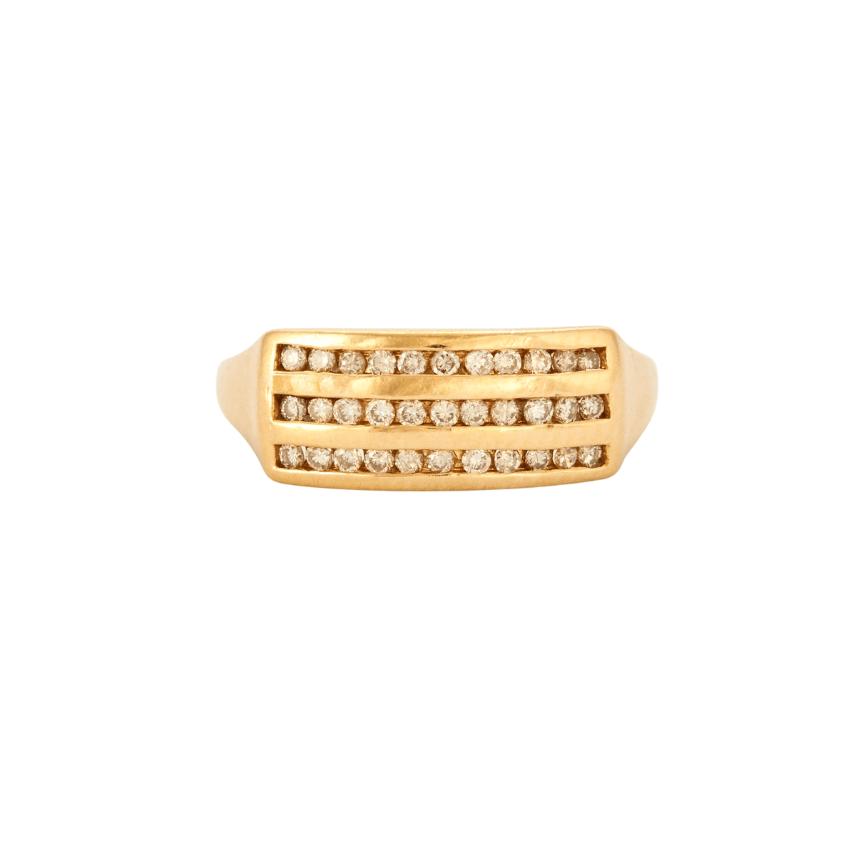 3 Line Diamond Ring - 58 Facettes