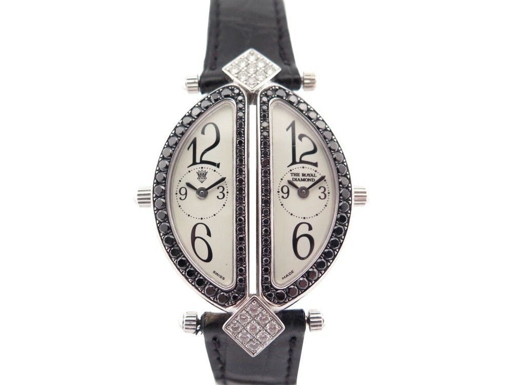 watch the royal diamond by CHATILA ba812 18k white gold quartz diamond ...