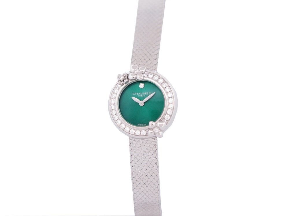 CHAUMET hydrangea watch 22 mm quartz 44 diamonds steel - 58 Facettes