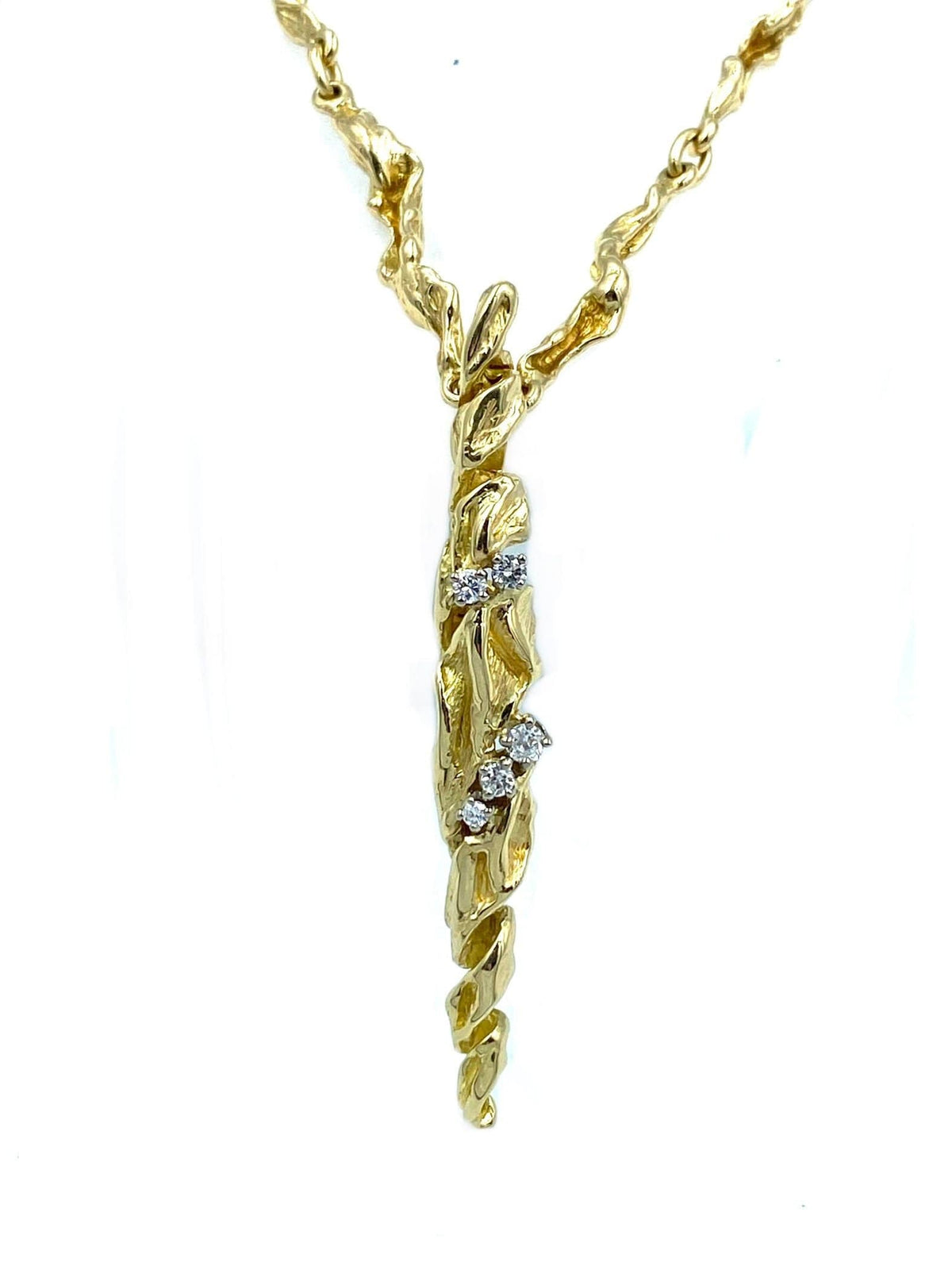 GILBERT ALBERT. Yellow gold and diamond necklace - 8013122273494 - 58 ...
