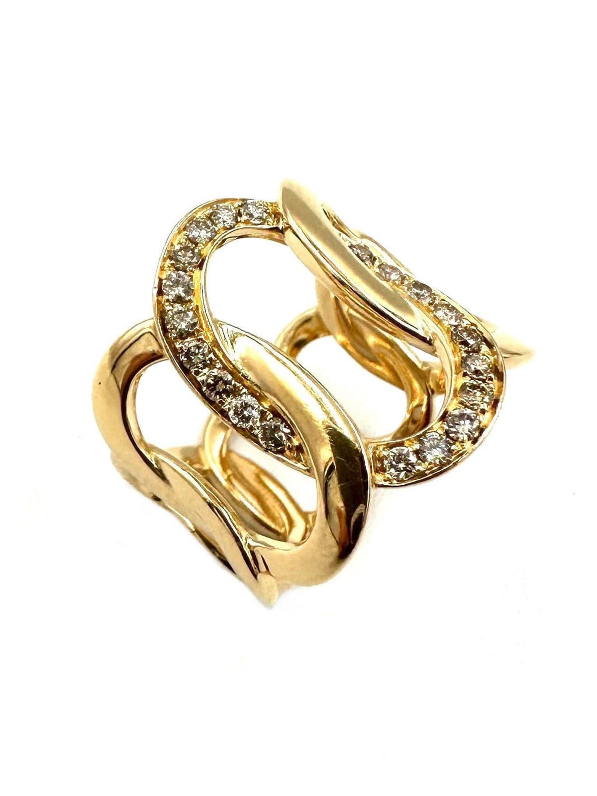 POMELLATO. Brera collection, 18K rose gold ring and cognac diamonds ...